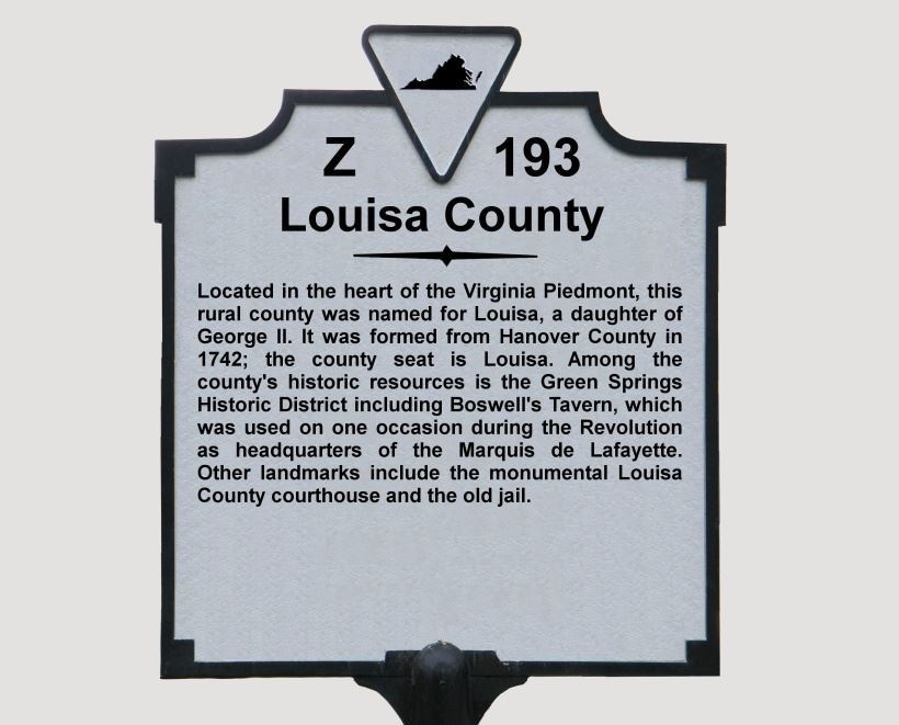 Louisa County Historical Markers | Louisa County, Virginia ...